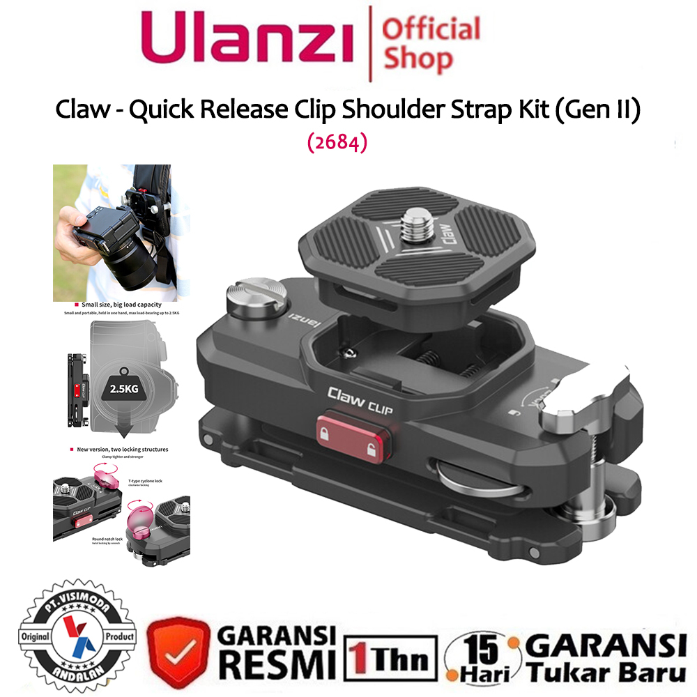 Jual Ulanzi Claw Clip Shoulder Strap Quick Release Mount Gen II (2684 ...