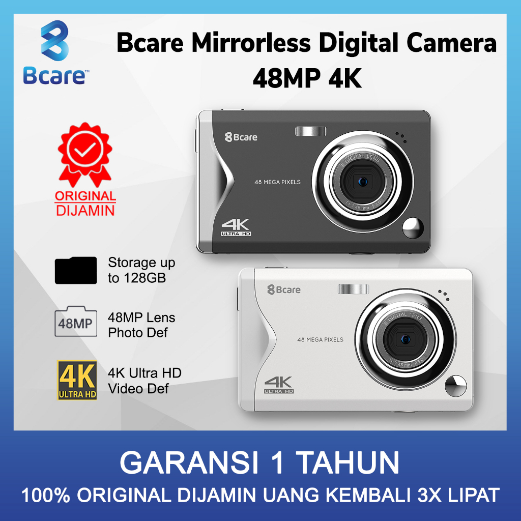 Jual Bcare Mirrorless Digital Camera 48 MP 4K | Shopee Indonesia