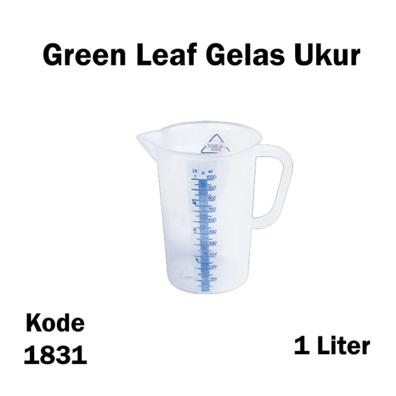 Jual Gelas Takar 1000ml Greenleaf / Gelas Ukur Plastik 1liter Green leaf | Shopee Indonesia