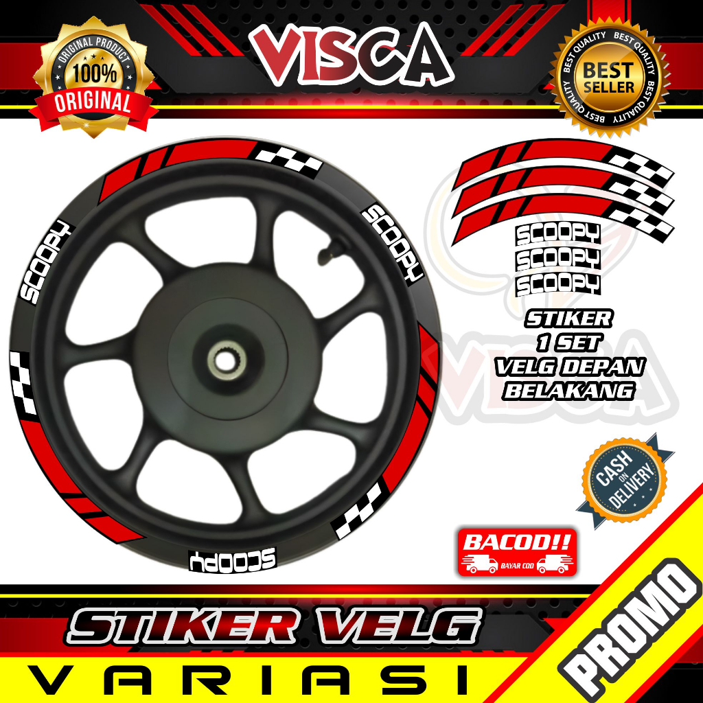 Jual Stiker Velg List Velg Motor Stiker Velg Scoopy ring 12 Motif Flag ...