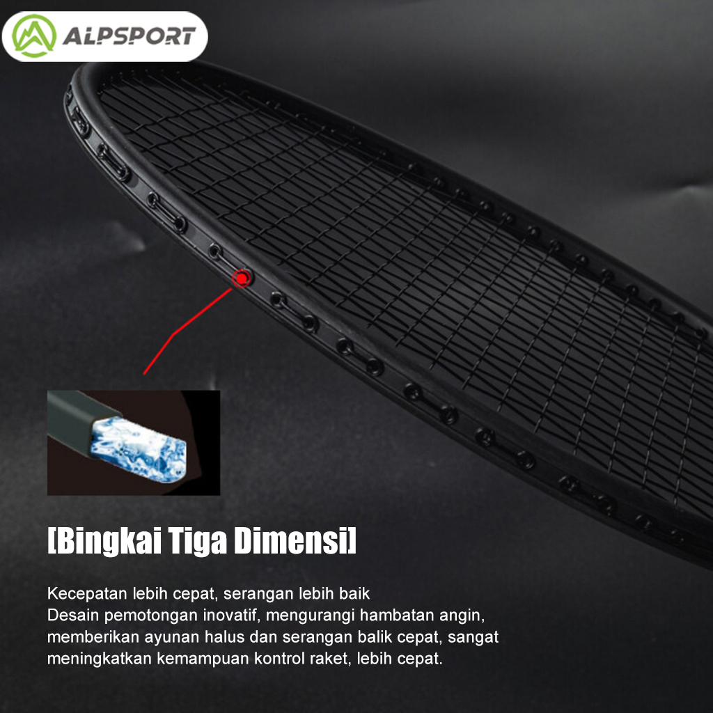 Jual ALPSPORT RR【2Raket + Tas】4U G5 100% Serat Karbon Penuh Desain Asli ...