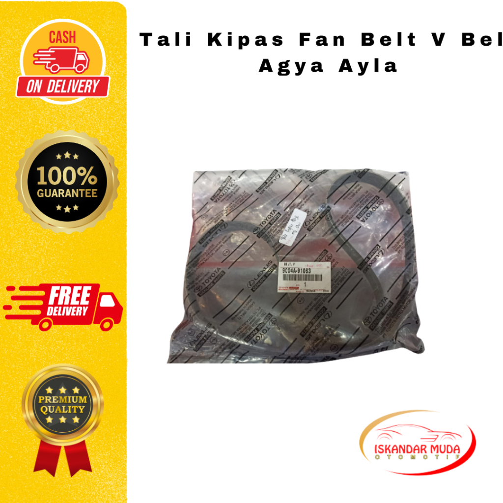 Jual Tali Kipas Fan Belt V Belt Agya Ayla1000cc Original 9004A-91063 ...
