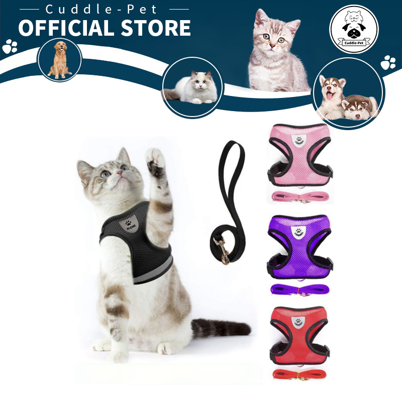 Jual Harness dada kucing dan anjing bersikulasi udara tali hewan ...