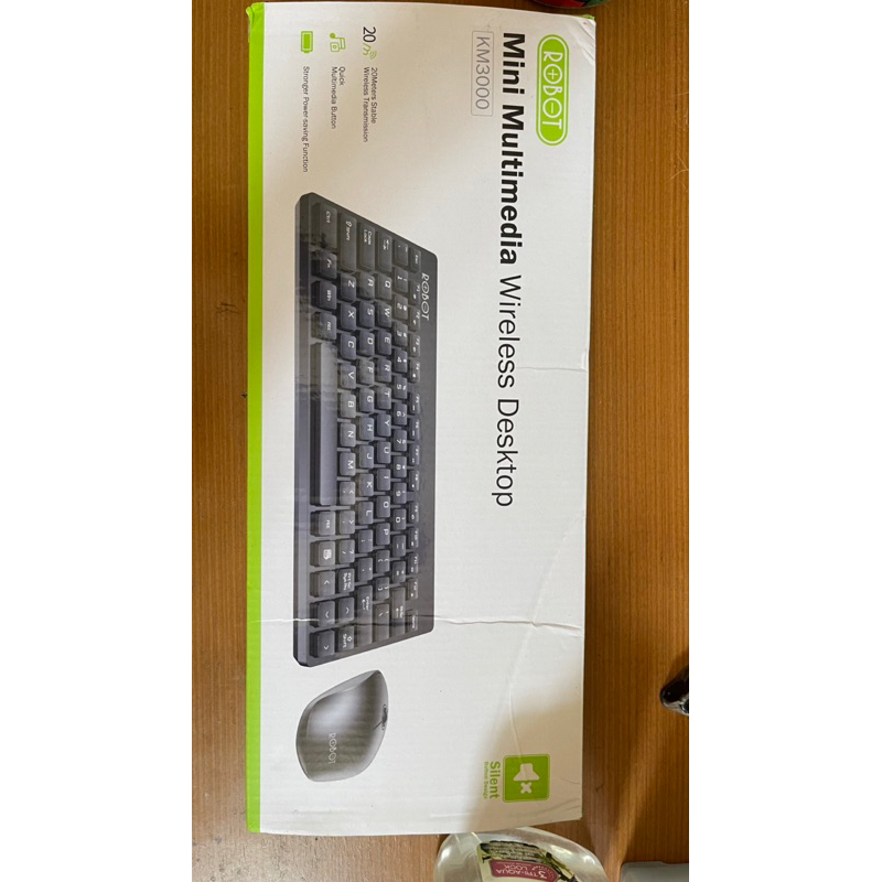 Jual ROBOT KM3000 Wireless Keyboard and Mouse Combo Set Keyboard dan ...
