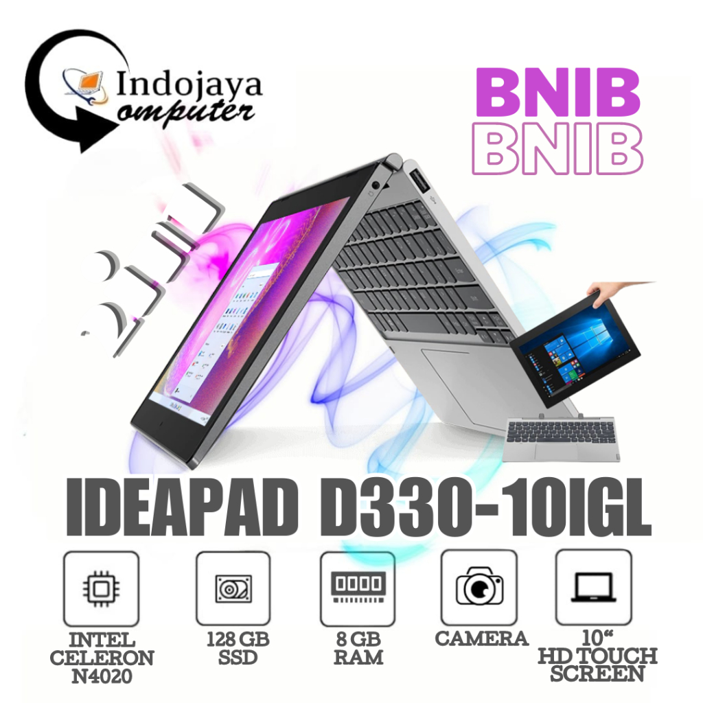 Jual Laptop New Lenovo IdeaPad D330-10IGL Intel® Celeron® N4020 (2C ...
