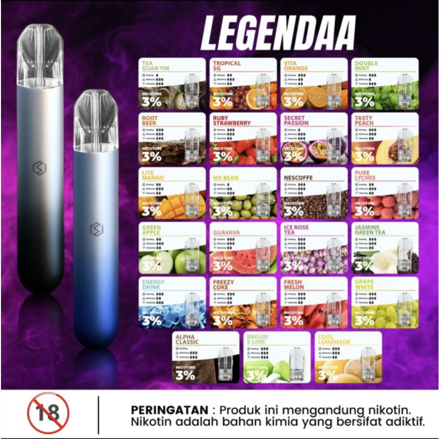 Jual SP2s Legendaa Catridge Only Gen 1 Original Pods alternatif Relx | Shopee Indonesia