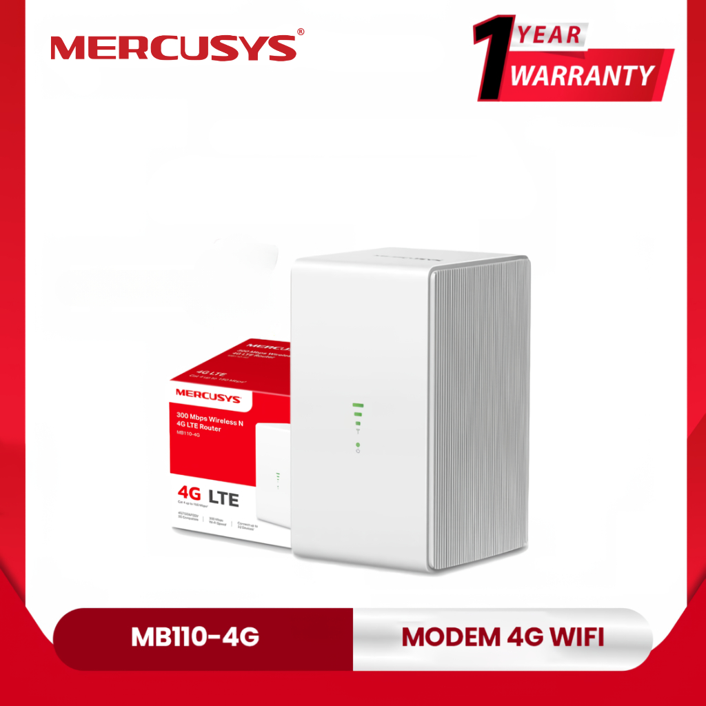 Jual MERCUSYS MB110-4G 300Mbps 4G LTE MODEM WIRELESS N ROUTER | Shopee Indonesia