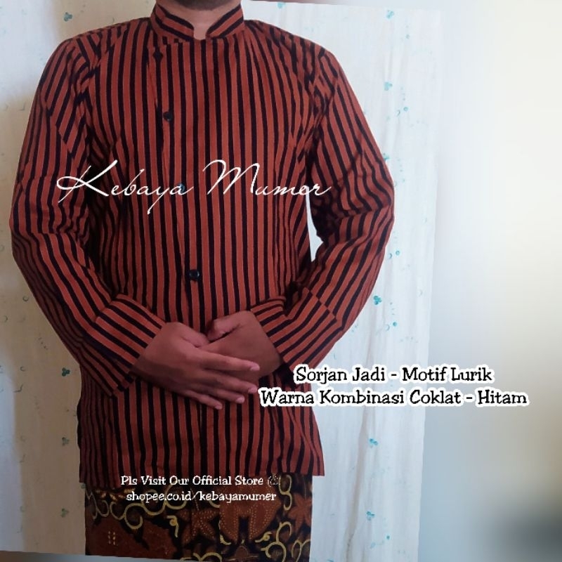 Jual Sorjan Motif Lurik | Sorjan Laki-laki | Lurik Laki-laki. Basofi ...