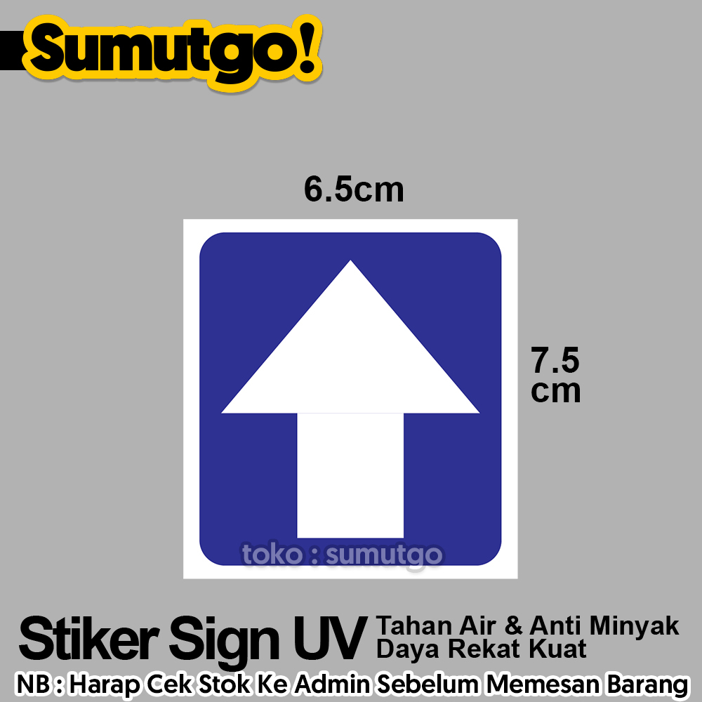 Jual Stiker Tanda Arah Panah Penunjuk Jalan Biru Traffic Sign uk 6.5 x ...