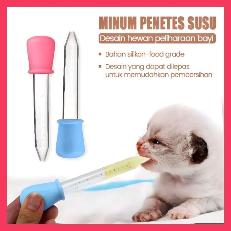 Jual PIPET TETESAN OBAT KUCING 5 ML || PIPET MINUM SUSU KITTEN 5ML ...