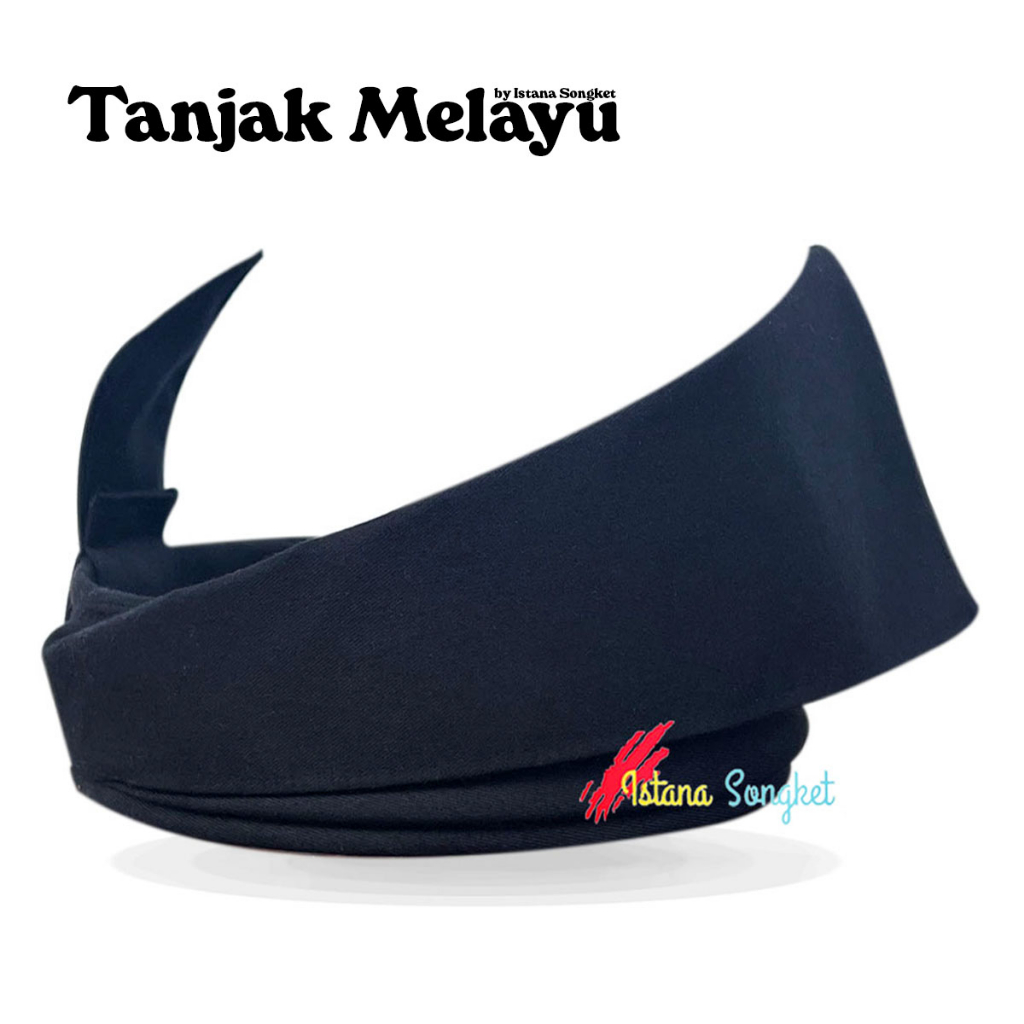 Jual Tanjak Melayu Hitam Tengkolok Polos Pria Dewasa dan anak anak ...