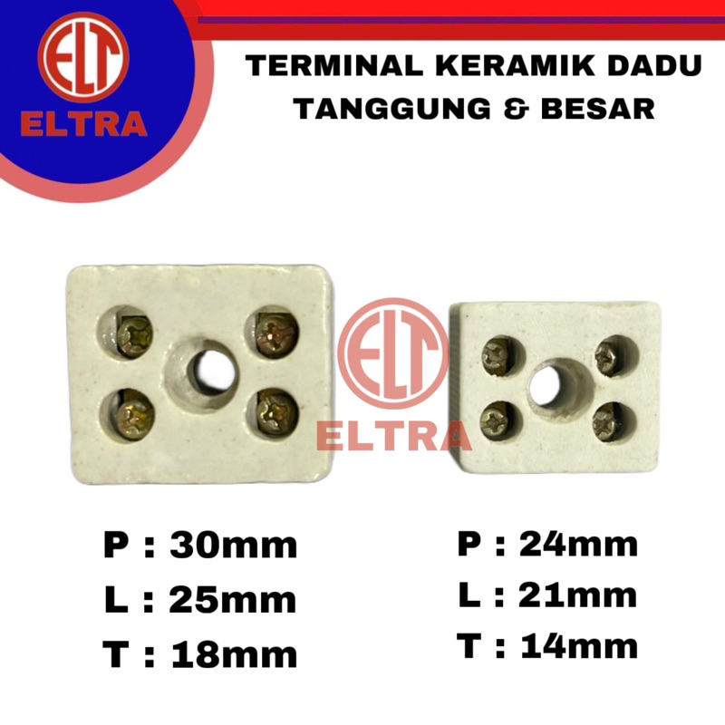 Jual Terminal keramik dadu 2 pole 2p 30 x 25 x 18 24 x 21 x 14 tanggung ...