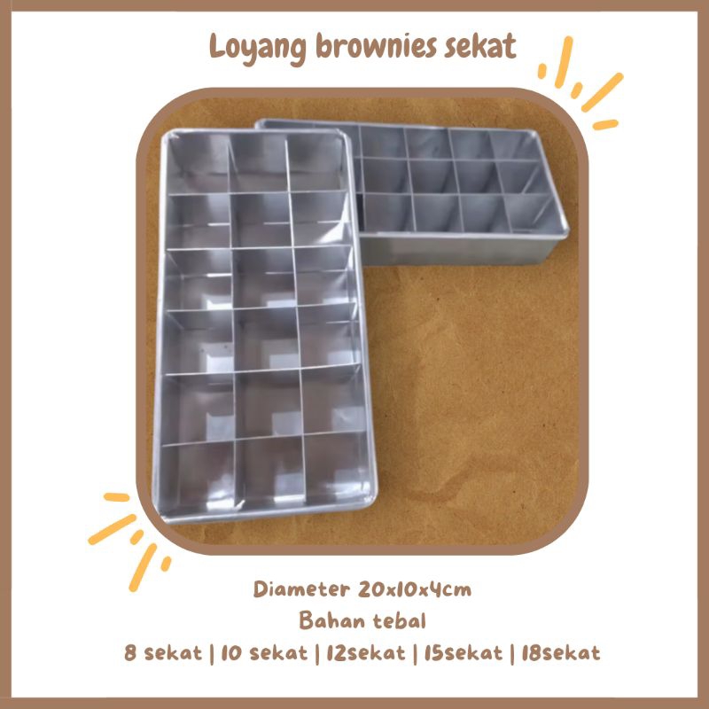 Jual Loyang brownies sekat 20x10 cm panggang terlengkap | Shopee Indonesia