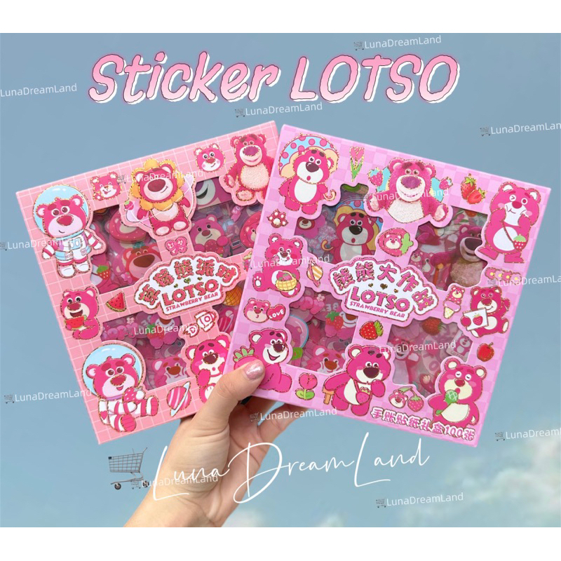 Jual Sticker LOTSO isi 100 Lembar Sticker Box Pvc anti air | Shopee ...