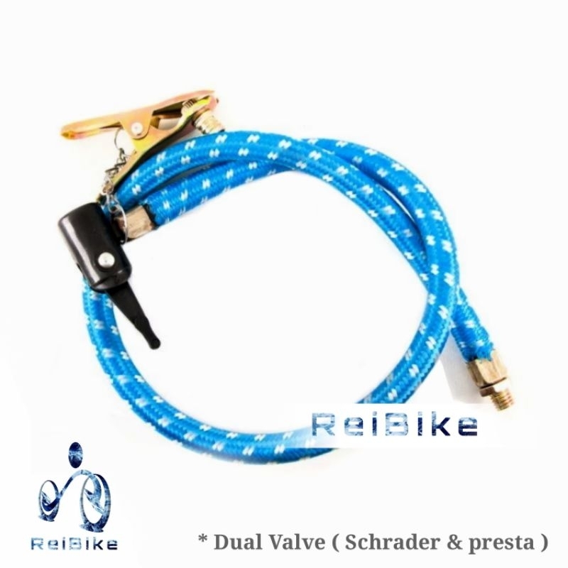 Jual selang pompa tabung / besi sepeda dual Valve | Shopee Indonesia