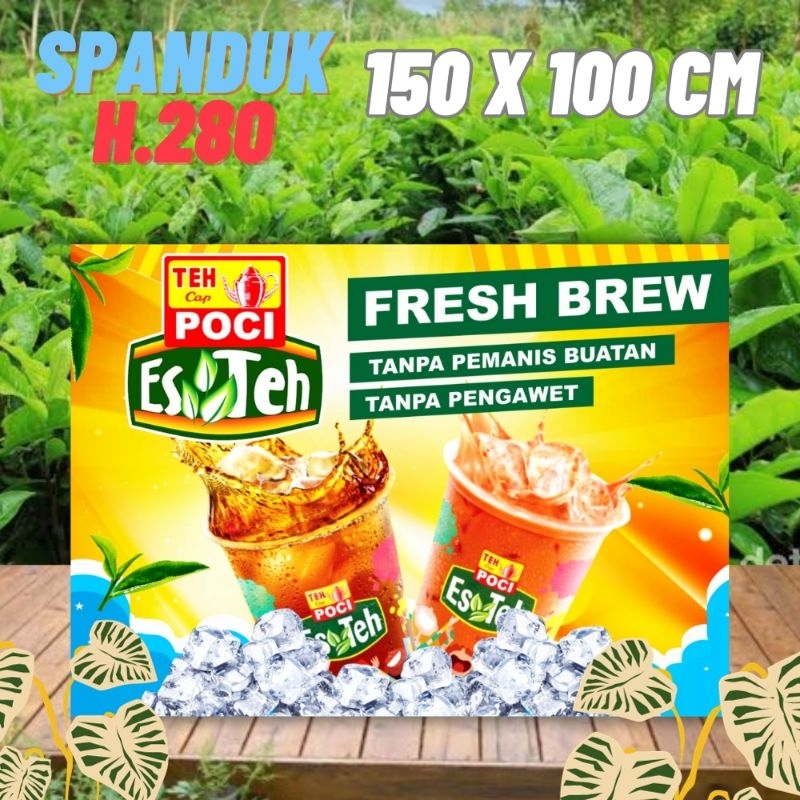 Jual SPANDUK ES TEH POCI, BANNER ES TEH POCI MURMER | Shopee Indonesia