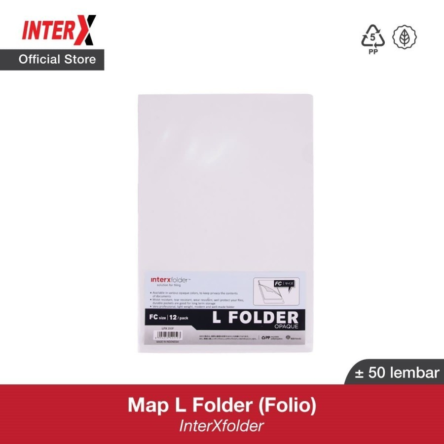 Jual INTERX Map L Bening F4/Folio Inter X (isi 12) - Bening | Shopee Indonesia