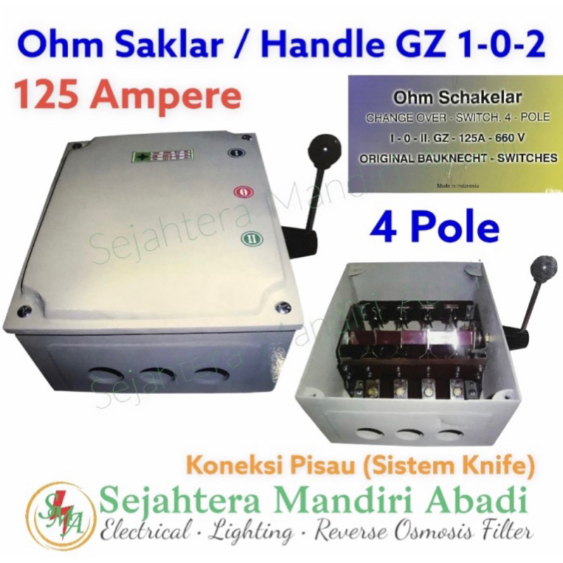 Jual Ohm Saklar NK 125A Pisau 3 Phase 4 Pole COS Change Over Switch Knife | Shopee Indonesia