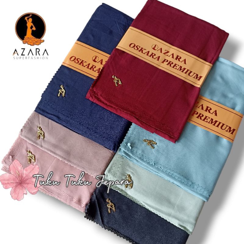 Jual Hijab Segi Empat Azara Oskara Premium Metal Logo Polos Plat Besi ...