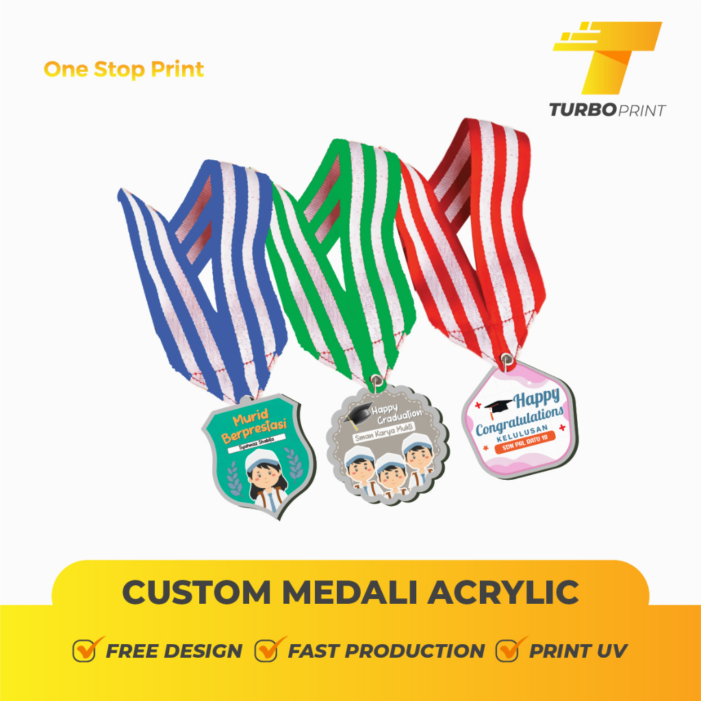 Jual CUSTOM MEDALI ACRYLIC / PENGHARGAAN KELULUSAN / CONGRATULATION ...