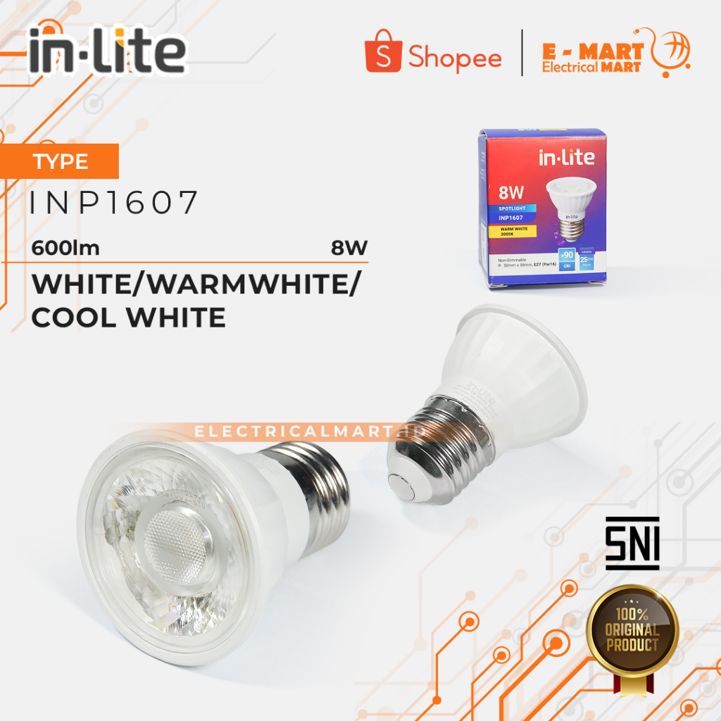 Jual INLITE LED Spot E27 Lampu Sorot COB 8W 8Watt in-Lite 8 W PAR ...