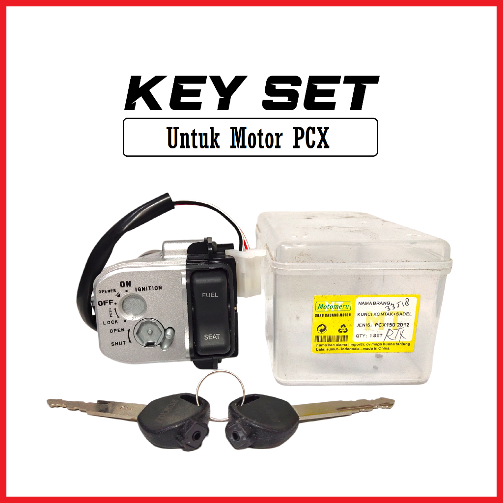 Jual Kunci Kontak atau Key Set PCX merek MOTOMERU | Shopee Indonesia