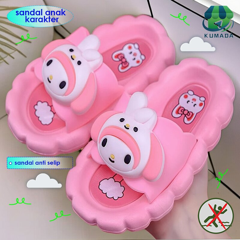 Jual Sandal Lucu/Sandal Slip On/Sandal Dalam Dan Luar Ruangan Bermotif ...