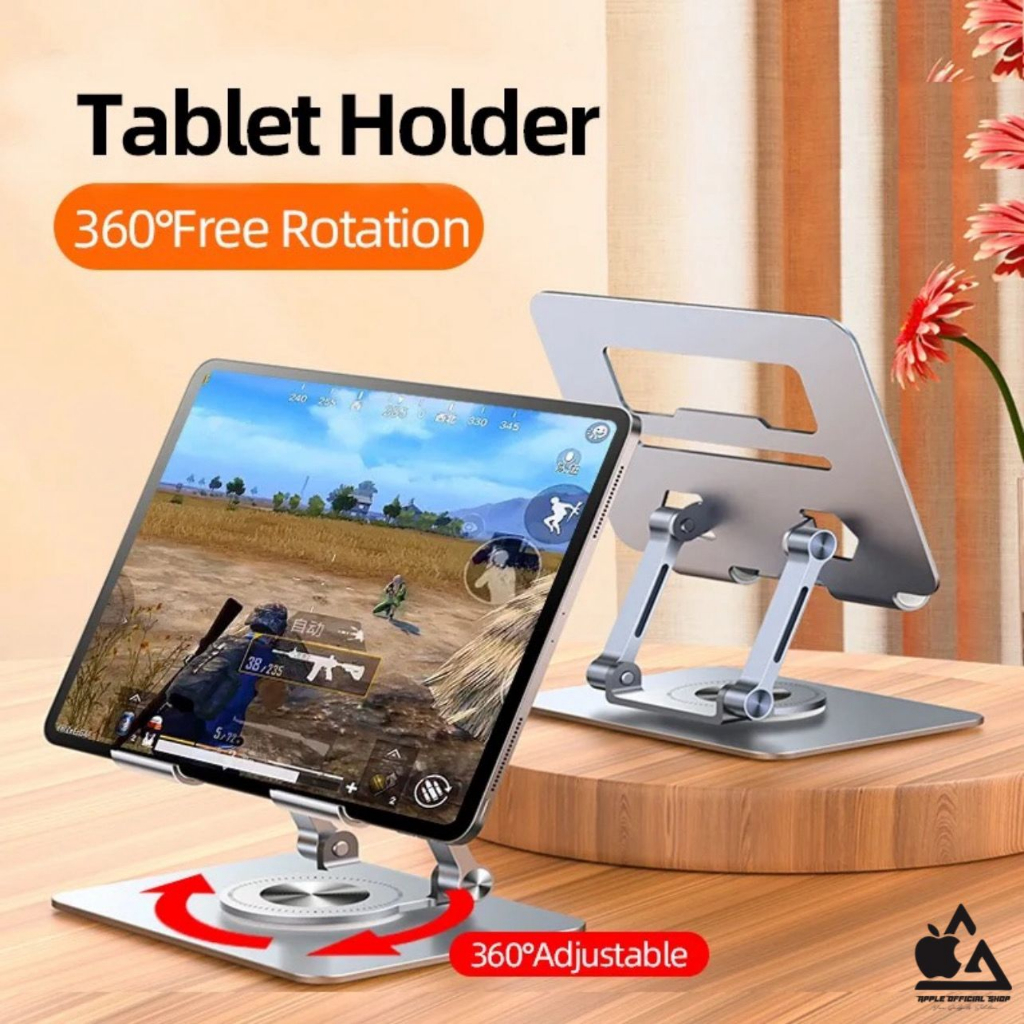 Jual iPad Tablet Stand Holder Metal Aluminium Putar 360 Derajat Dudukan ...