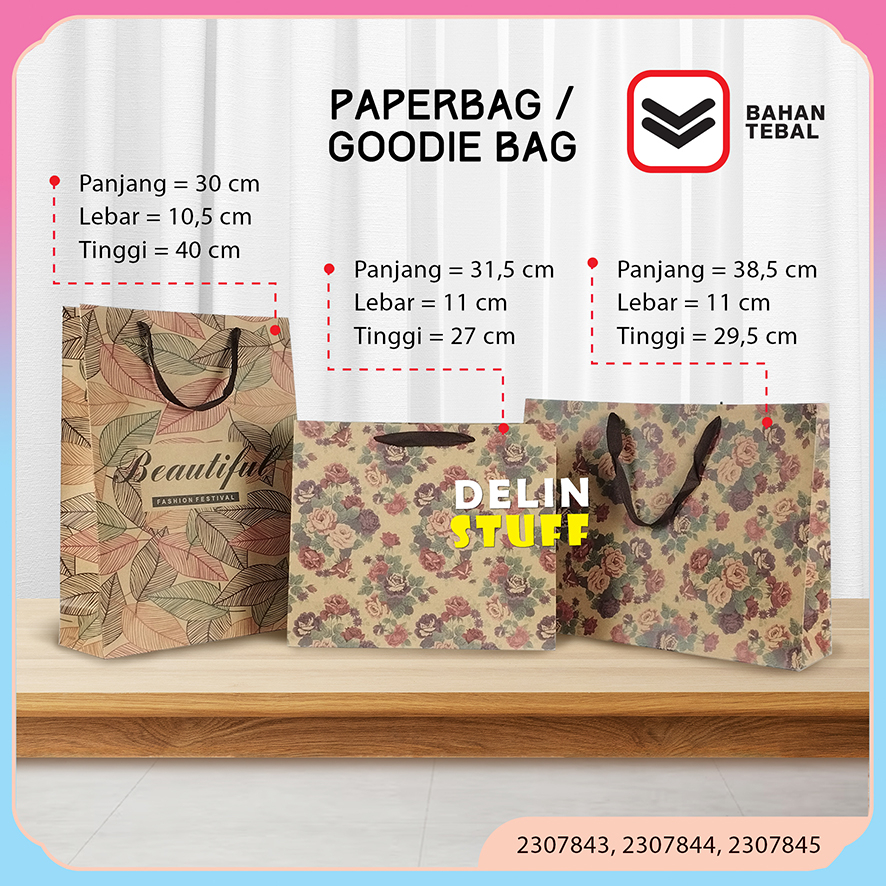 Jual Paper bag Kado Goodie Bag Ulang Tahun Bunga Rose PaperBag Ulang ...