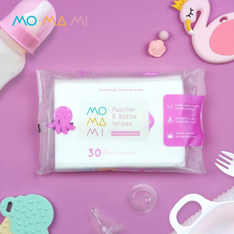 Jual MOMAMI Pacifier & Bottle Wipes 30s | Momami Pacifier and Bottle ...