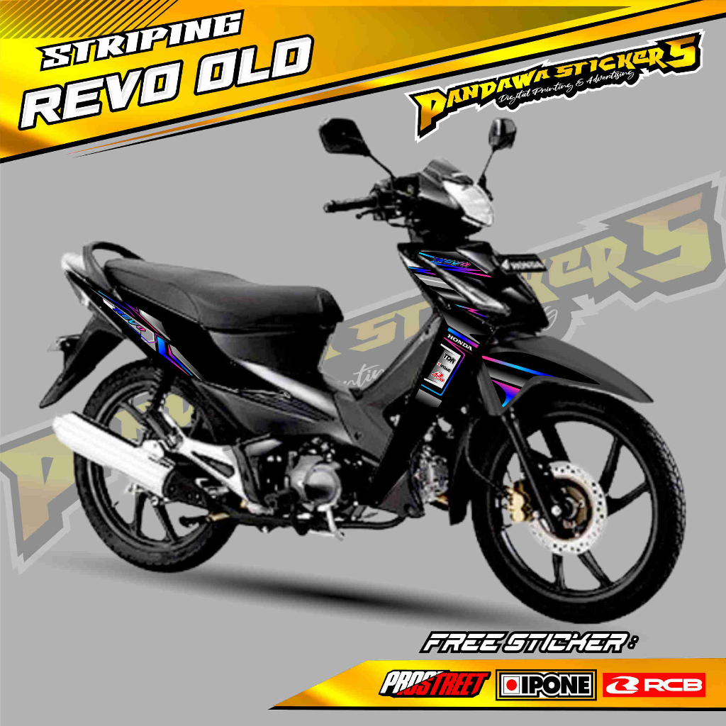 Jual STRIPING VARIASI MOTOR REVO OLD 2008 / STICKER LIST VARIASI HONDA ...