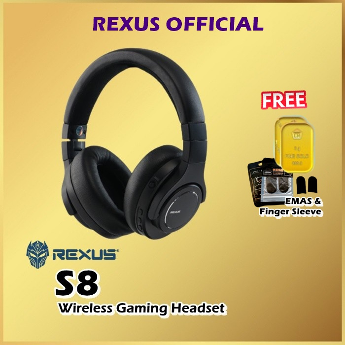 Jual Rexus S8 Headset Gaming Wireless Bluetooth RX-S8 / S 8 | Shopee ...