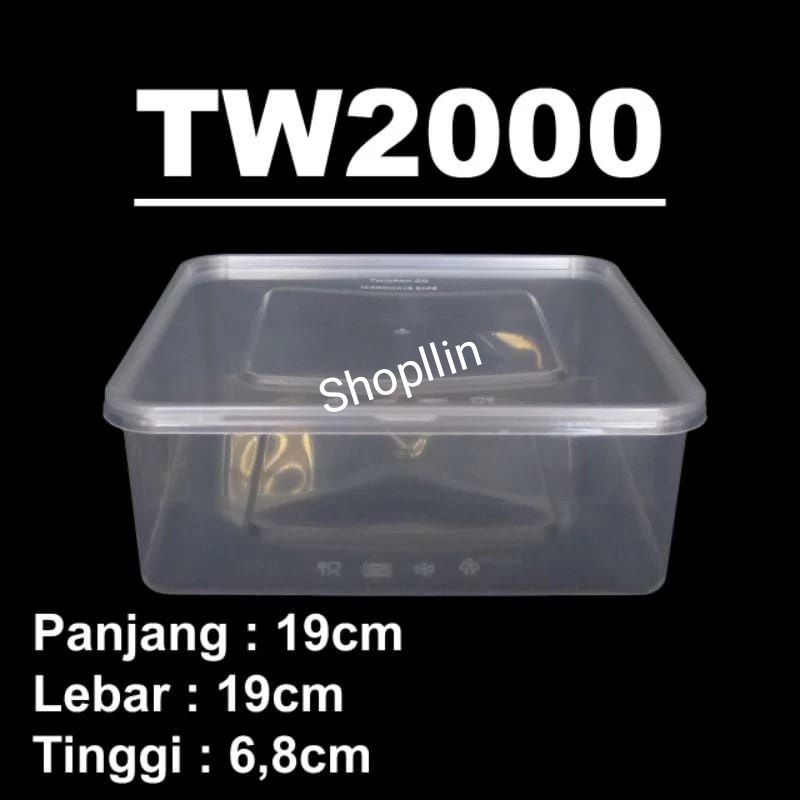 Jual ( KHUSUS INSTAN ) 25pcs Thinwall Box Container DM Square Bening ...