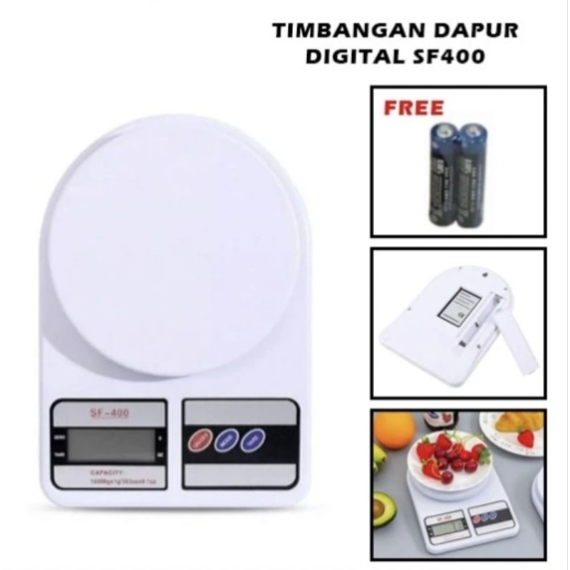 Jual Timbangan Dapur Digital SF 400 Kapasitas 10 KG Kitchen Scale Sf 400-10kg | Shopee Indonesia