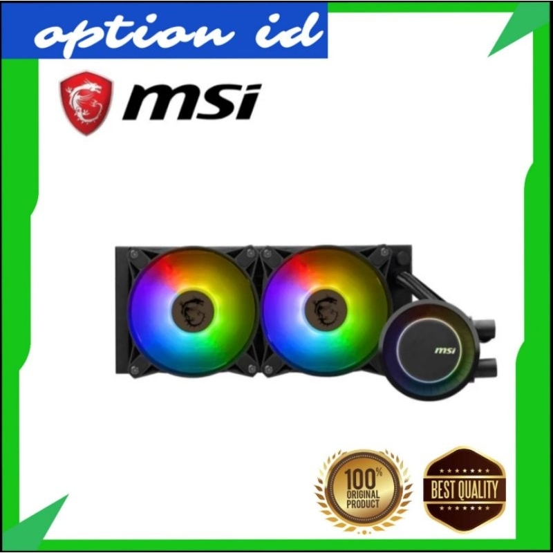 Jual Liquid CPU Cooler MSI MAG CORELIQUID E240 | 240mm ARGB - Black | Shopee Indonesia