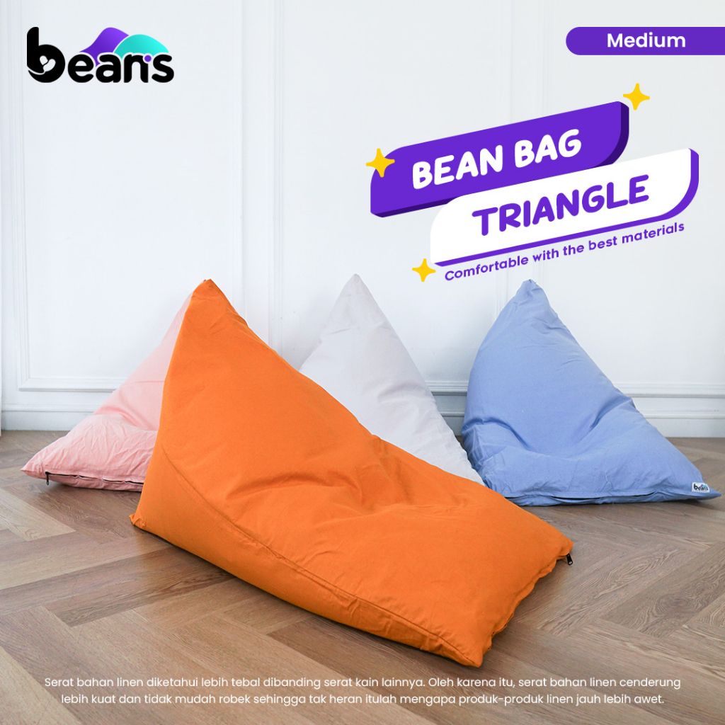 Jual Beans Bean Bag Triangle Casual (Plus isi) Size Medium Termurah ...