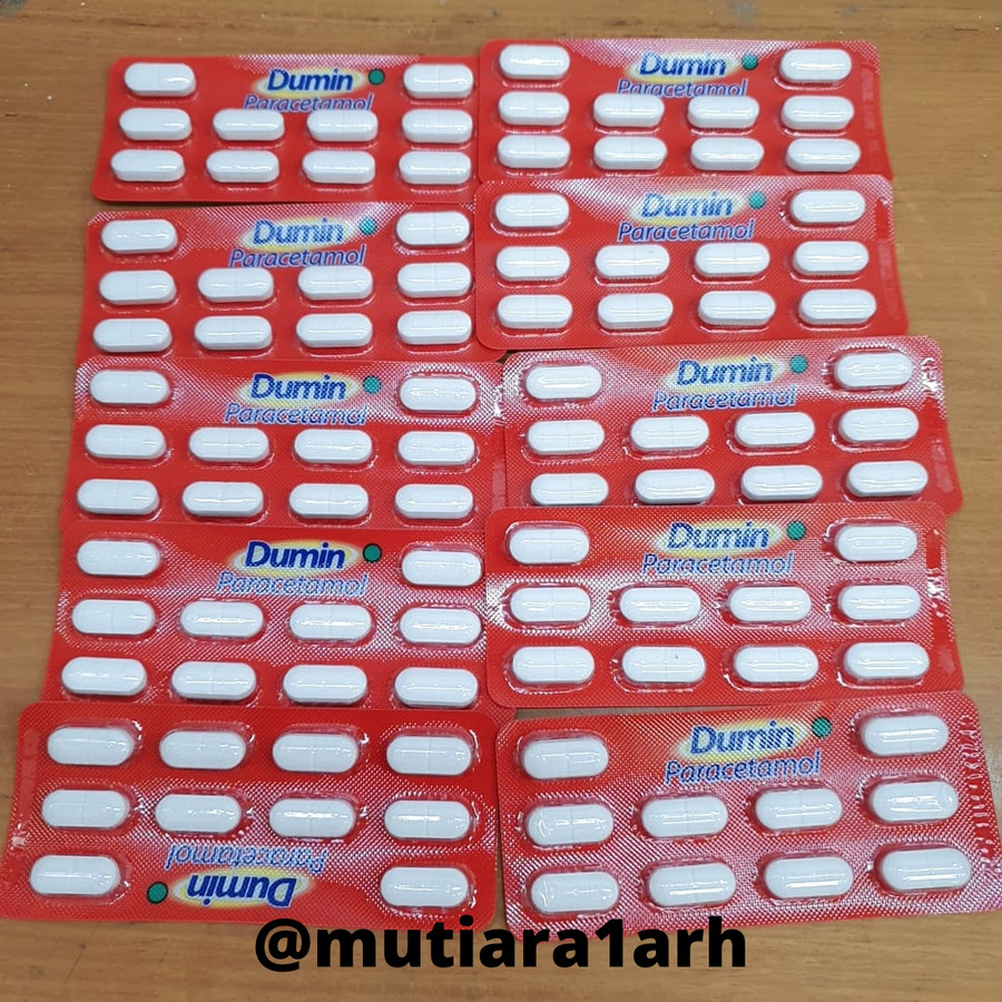 Jual DUMIN PARACETAMOL 500 MG 100 TABLET 10 STRIP X 10 TABLET | Shopee ...