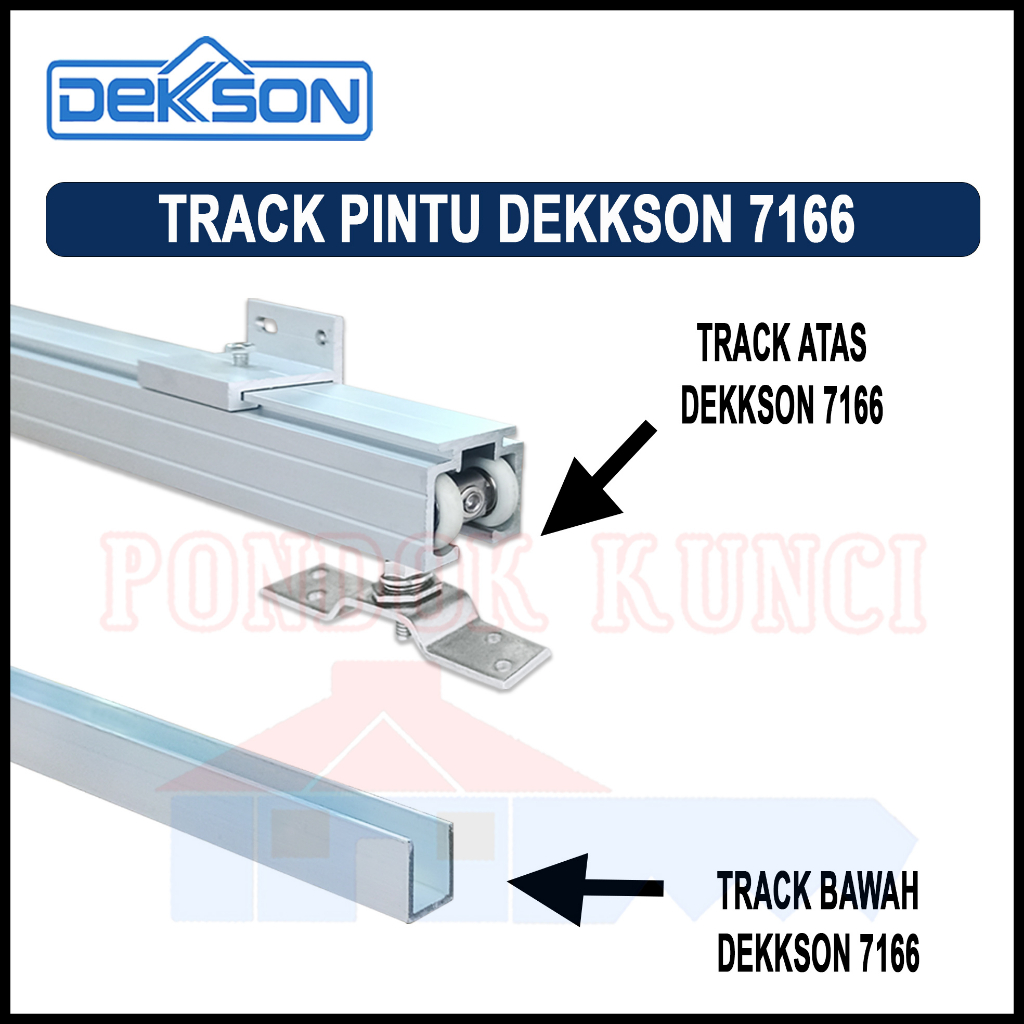 Jual Track Aluminium Pintu Sliding / Lipat Dekkson 7166 Rel Atas Dan Bawah Pintu Aluminium 3 ...