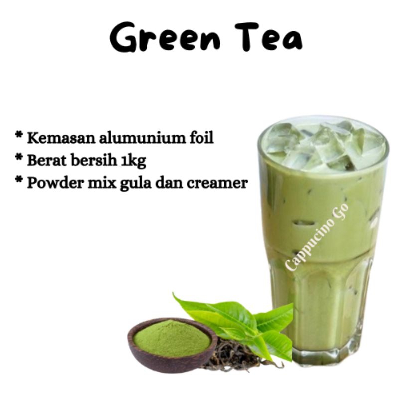 Jual BUBUK MINUMAN BOBA / SERBUK MINUMAN / POWDER DRINK RASA GREENTEA ...