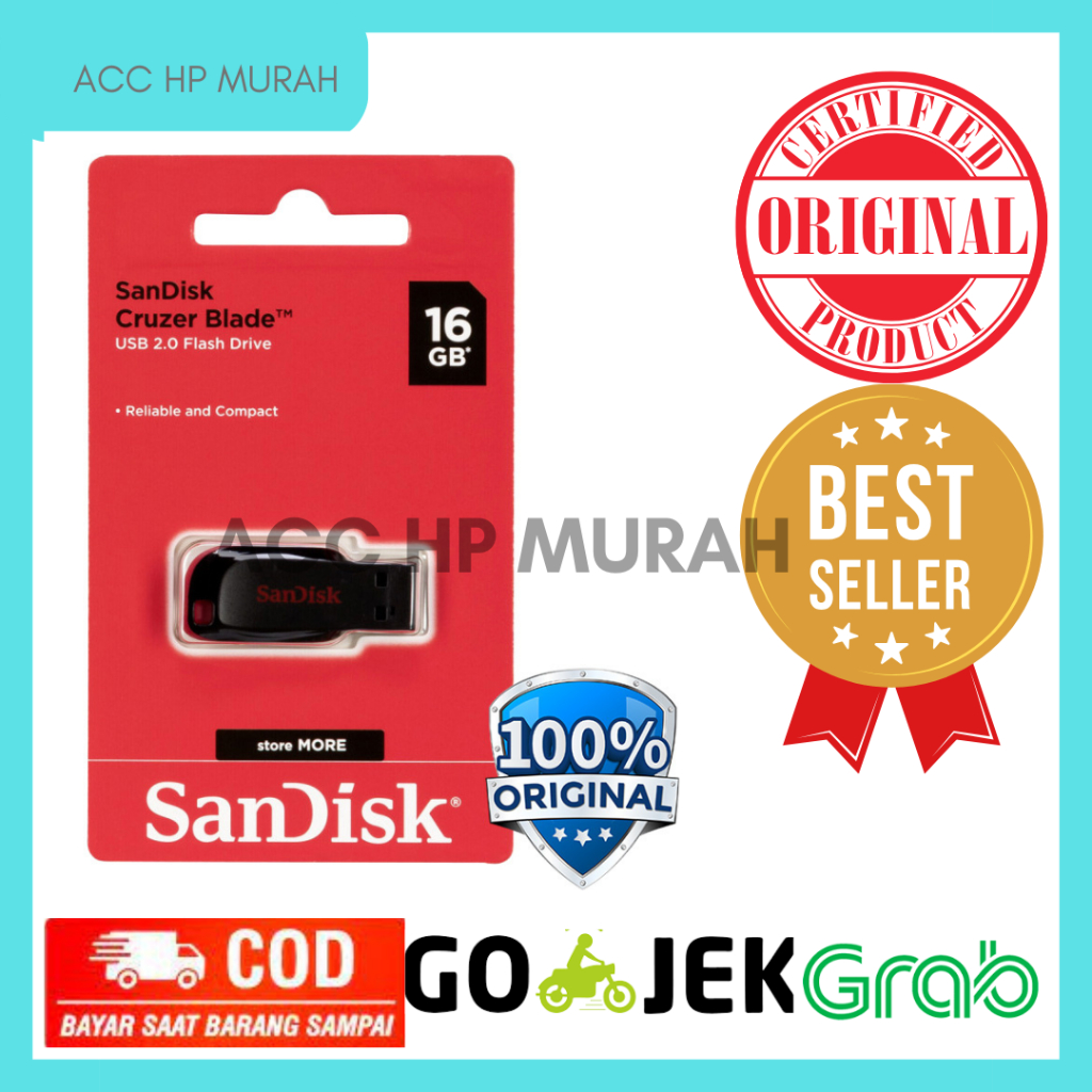 Jual USB FLASHDISK SANDISK BLADE 16GB | Shopee Indonesia