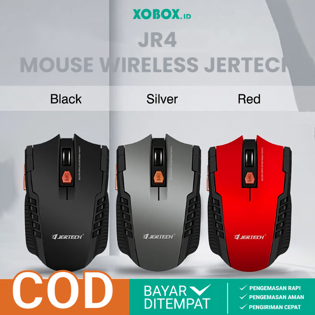 Jual Mouse Wireless JR4 Colorful Optical Wireless 3 Button - XOBOX ...