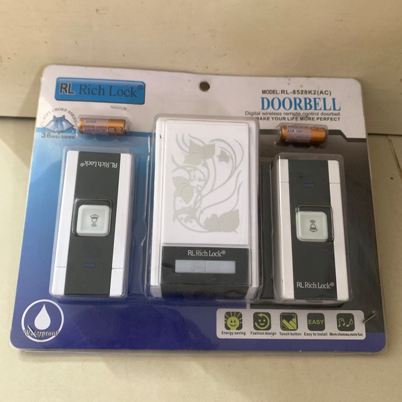 Jual RICH LOCK RL-8528K2 (AC) 2 Remot Doorbell Bel Pintu Rumah Wireless ...