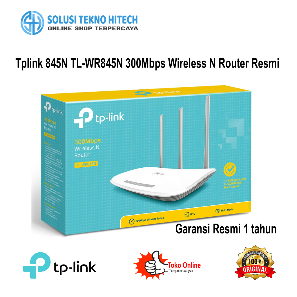 Jual Tplink 845N TL-WR845N 300Mbps Wireless N Router Resmi | Shopee ...