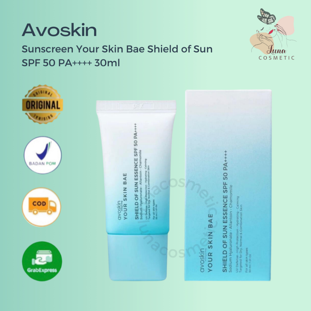 Jual Sunscreen Avoskin Your Skin Bae Shield of Sun SPF 50 PA++++ 30ml ...
