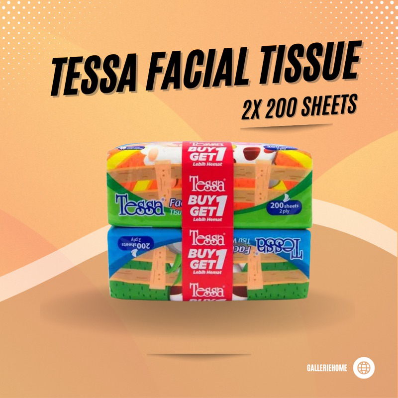 Jual Tissue Wajah / Tessa Facial Tissue isi 200s 2 ply isi 2 pcs ...
