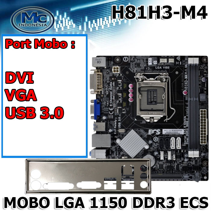 Jual Mainboard Motherboard MOBO H81 Intel LGA 1150 ECS DDR3 | Shopee ...