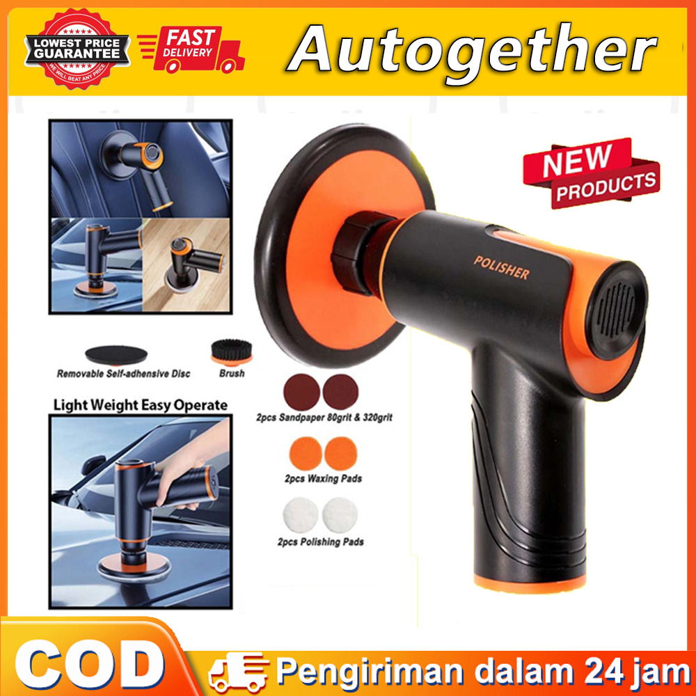 Jual Powone Wireless Alat Mesin poles mobil Wax Polishing Handheld Car ...