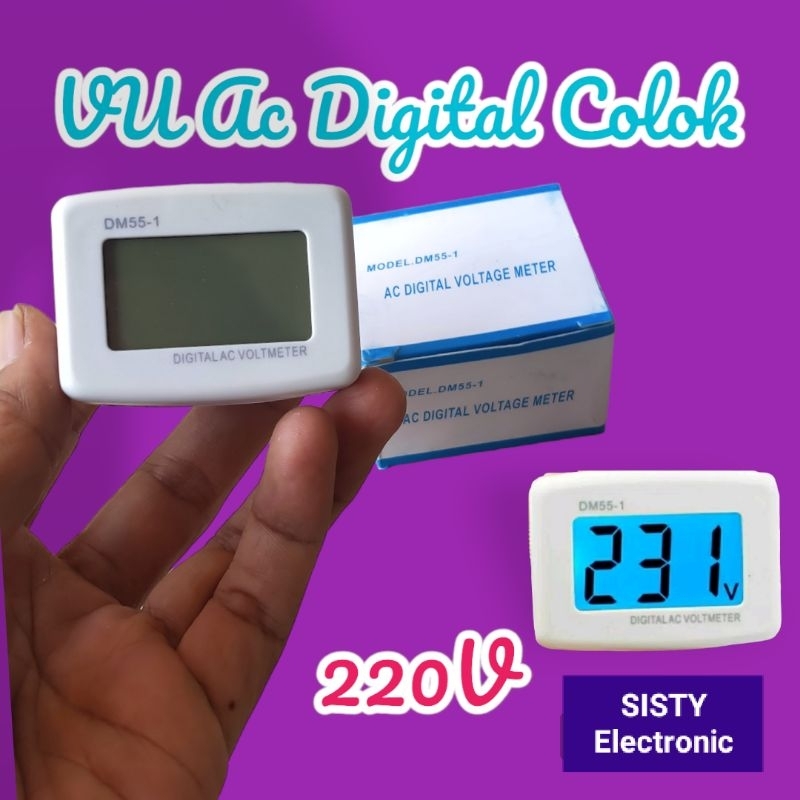 Jual Vu Digital Colok Volmeter Ac Digital Pengukur Tegangan Listrik Ac ...