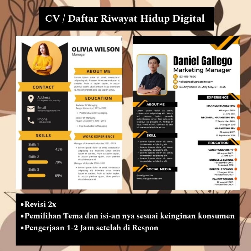 Jual Jasa pembuatan CV digital || DAFTAR RIWAYAT HIDUP DIGITAL || CV ...