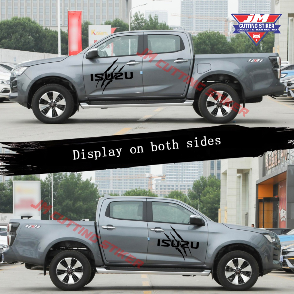 Jual Sticker stiker mobil isuzu dmax sticker cutting motif cakaran ...